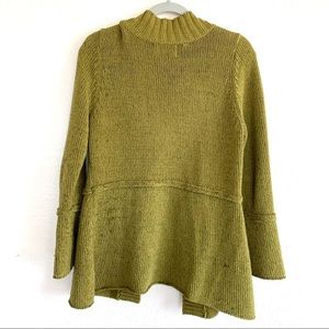 Habitat | Sweaters | Habitat Lagenlook Green Bell Sleeve Snap Sweater ...